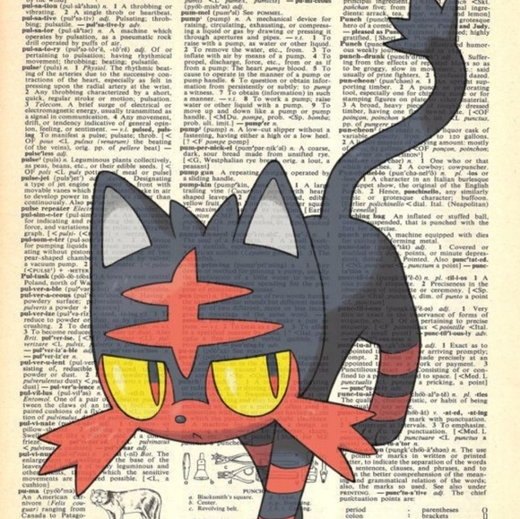 Other | Pokemon Dictionary Book Page Art | Poshmark